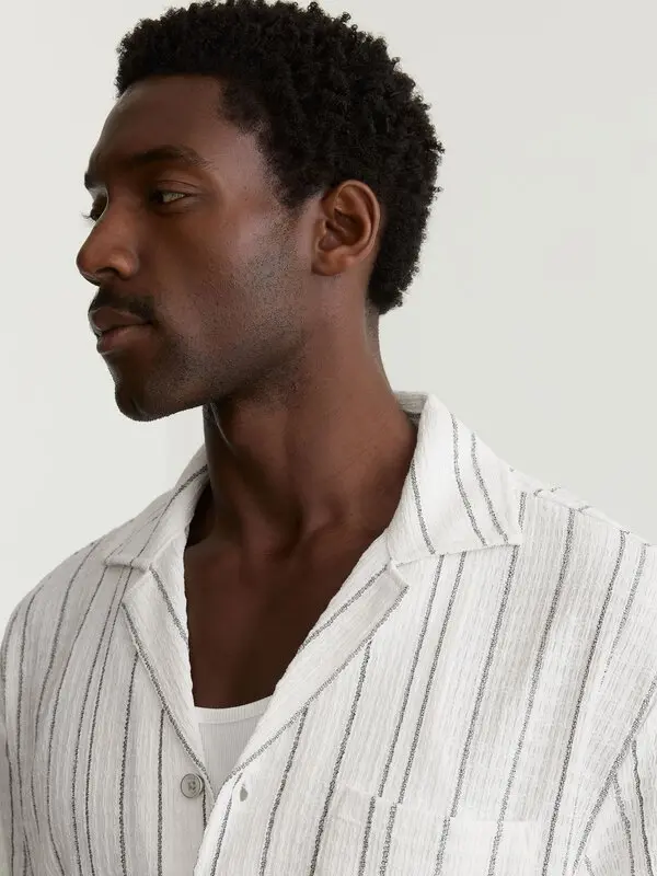 REISS Textured Stripe Regular-fit Shirt