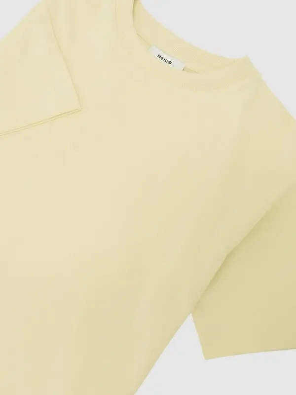 REISS 9-13 Yrs Cotton Ribbed-neck Oversized T-shirt