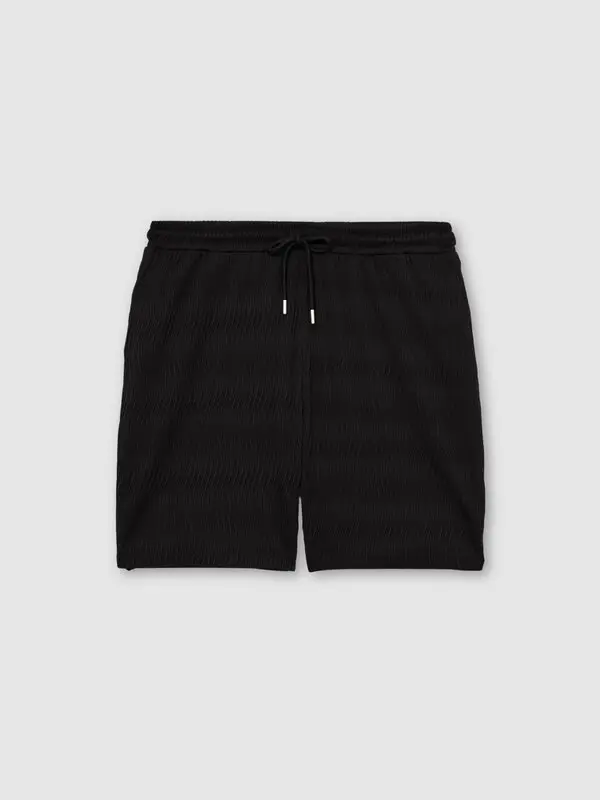 REISS Textured-wave Drawstring Shorts