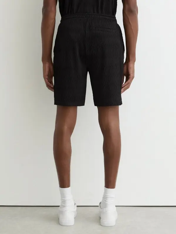 REISS Textured-wave Drawstring Shorts