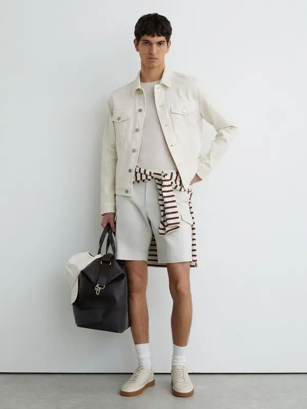 REISS Wicket Cotton Chino Shorts With Stretch