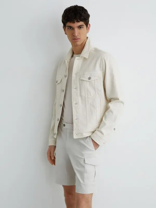 REISS Wicket Cotton Chino Shorts With Stretch