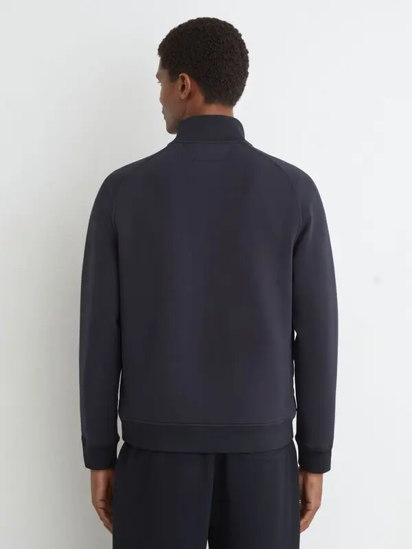 REISS Hybrid Quilted And Interlock Zip Jacket