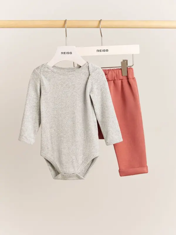 REISS Jersey Trousers And Bodysuit Set