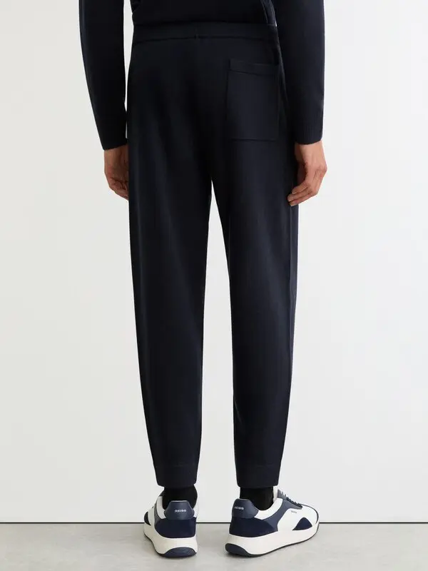 REISS Wool Tipped Drawstring Joggers