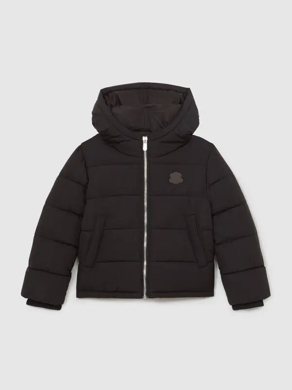 REISS 3-9 Yrs Monogram Hooded Relaxed Puffer Jacket