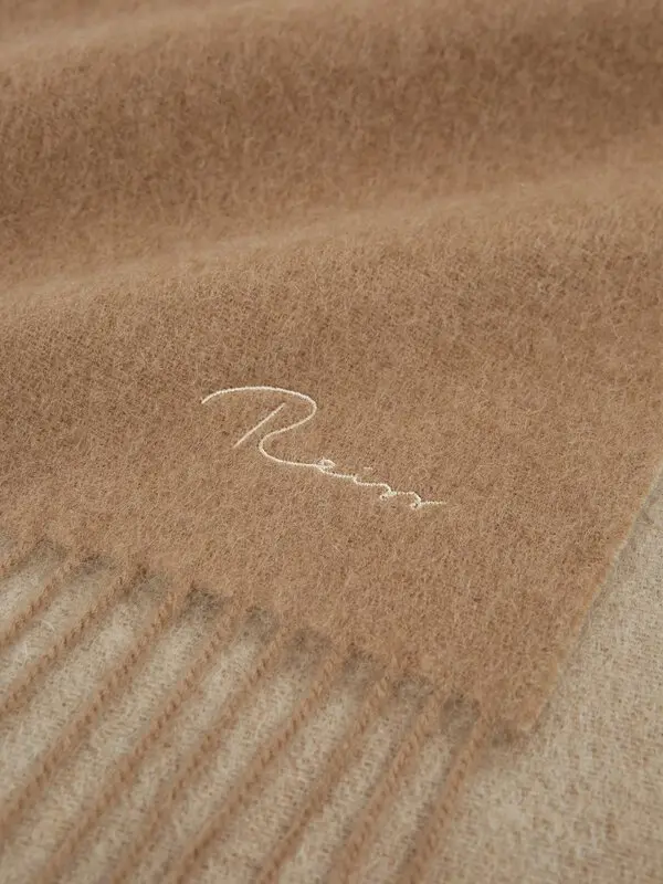 REISS Wool And Cashmere Scarf - Beige