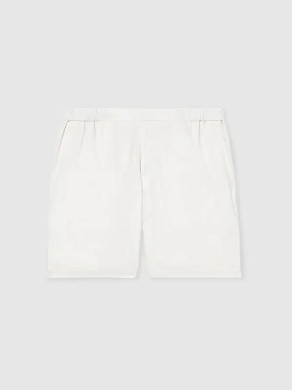 REISS Deck Drawstring Chino Shorts - White