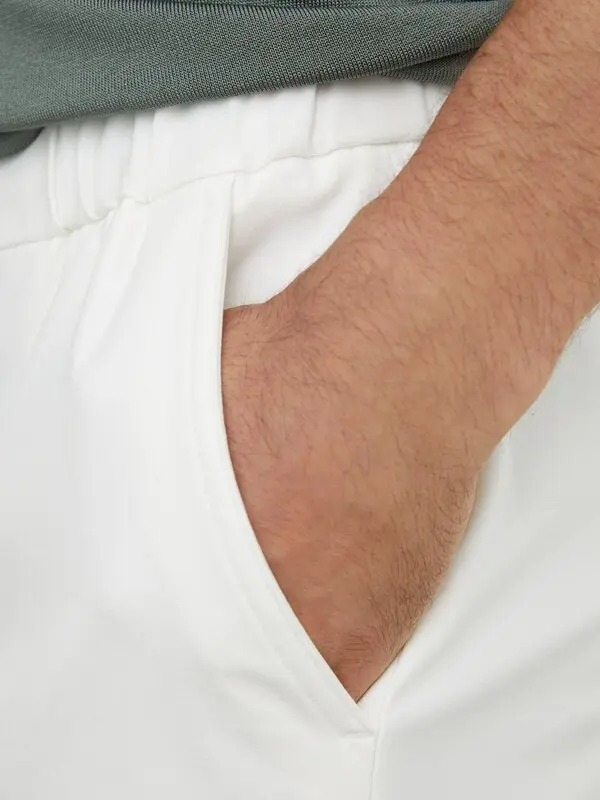 REISS Deck Drawstring Chino Shorts - White