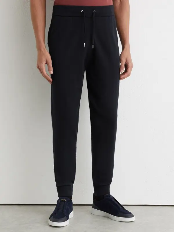 REISS Merino Wool-blend Cuffed Joggers