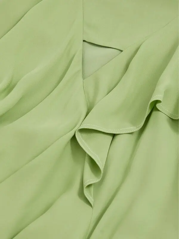 REISS Ruffle-detail Midi Dress