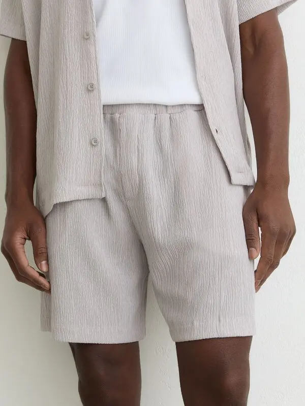 REISS Textured Drawstring Shorts