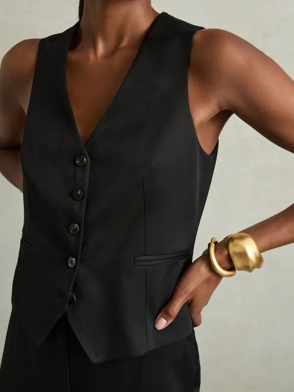 REISS Millie Waistcoat Woven