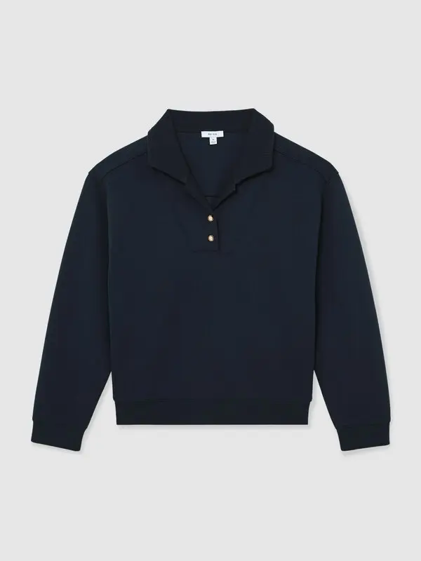 REISS Interlock Collar Sweatshirt