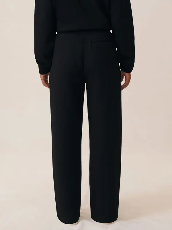 REISS Premium Interlock Wide-leg Joggers