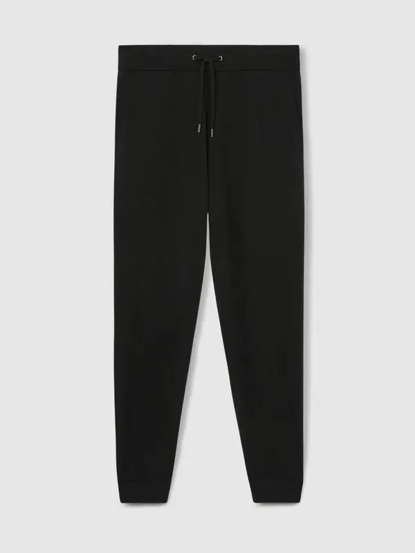 REISS Merino Wool-blend Cuffed Joggers