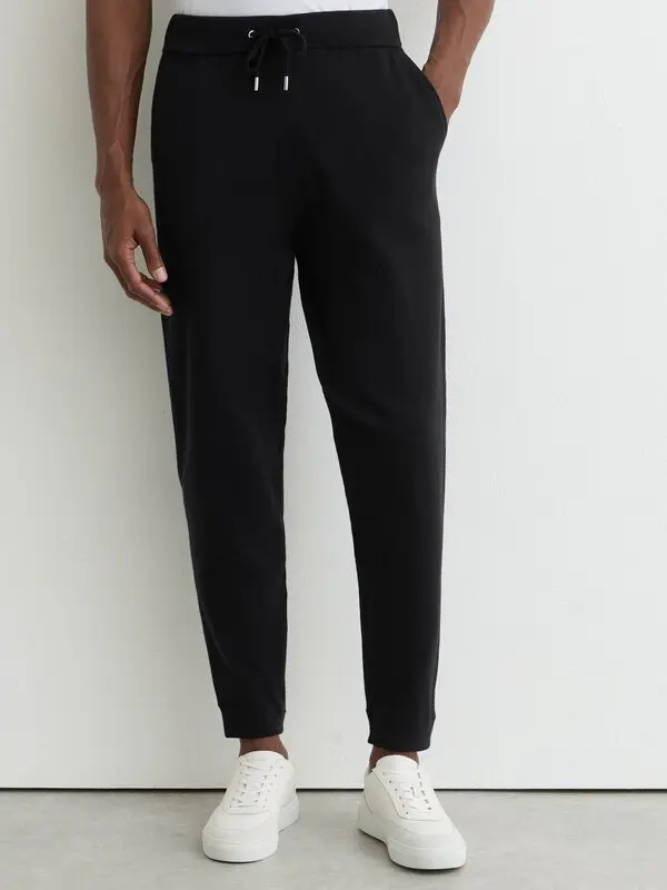 REISS Merino Wool-blend Cuffed Joggers