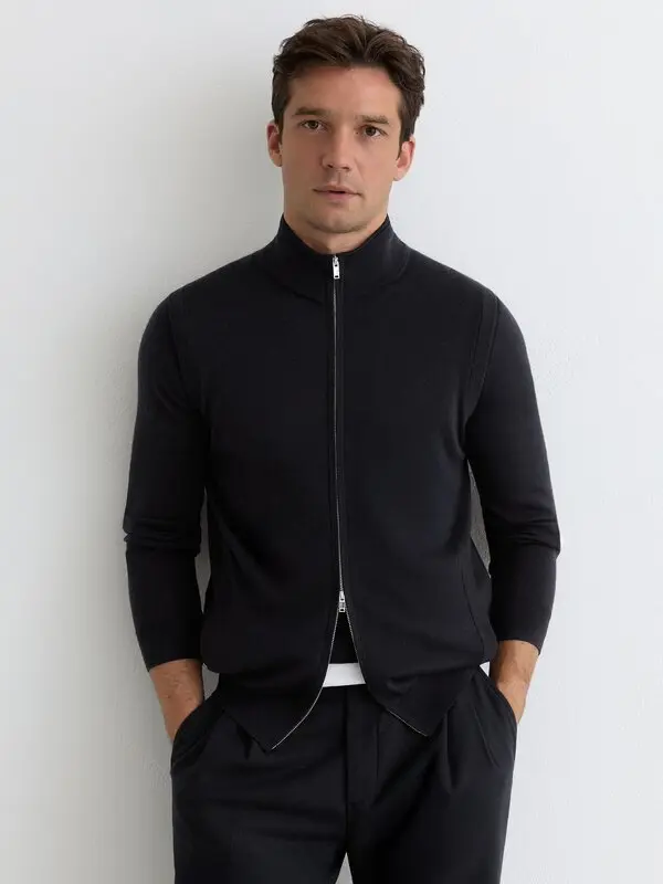 REISS Wool Zip-through Gilet