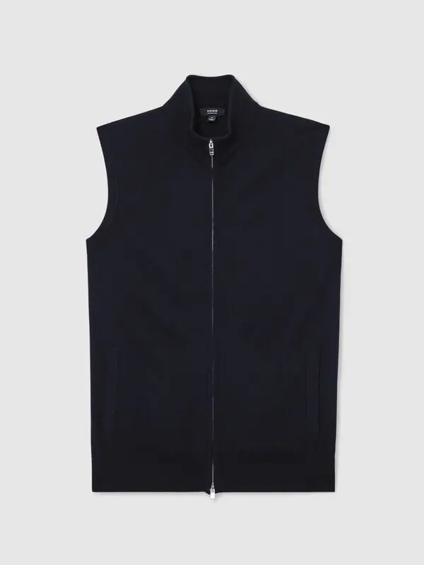 REISS Wool Zip-through Gilet
