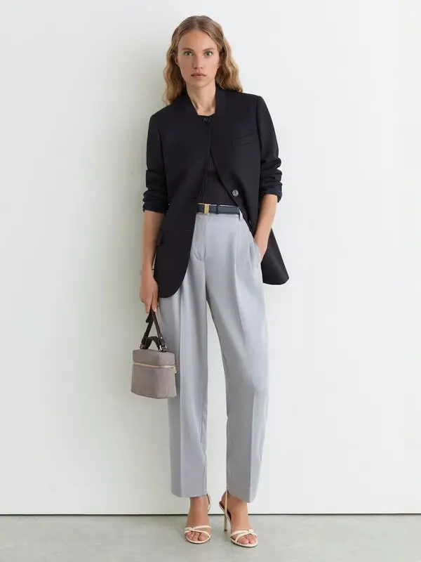 REISS Wool-blend Collarless Blazer