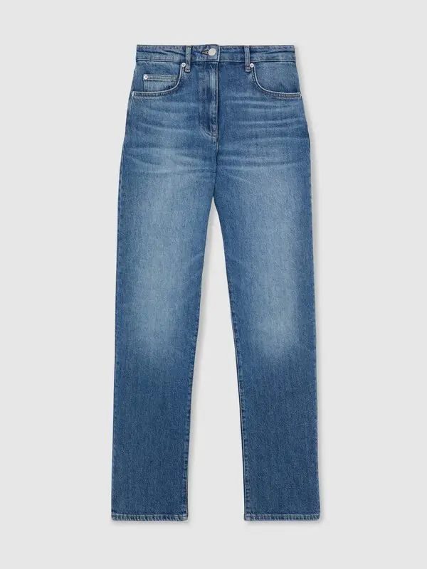 REISS Aubrey Slim Straight-leg Jeans - Mid Blue