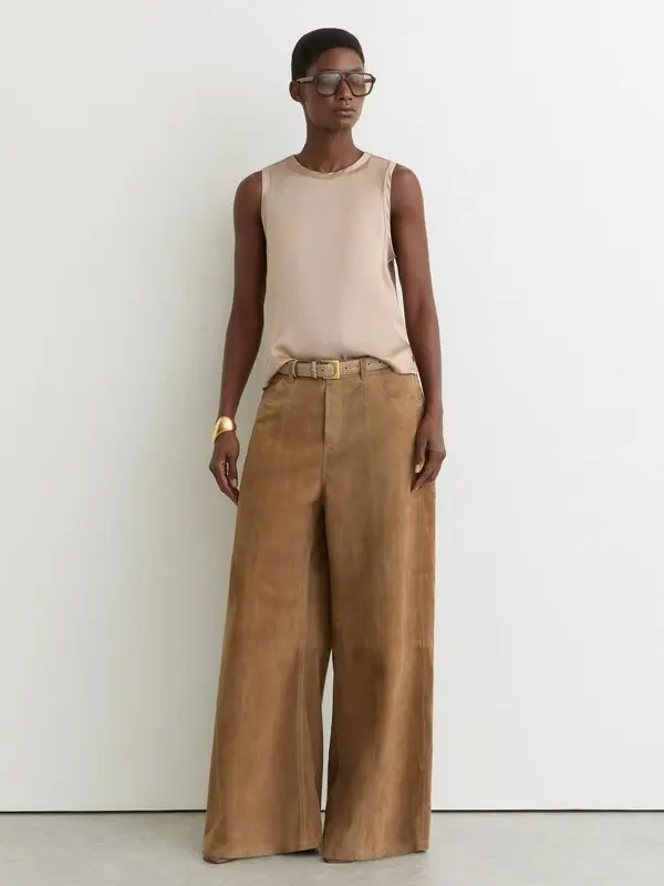 REISS Silk-front Jersey Vest