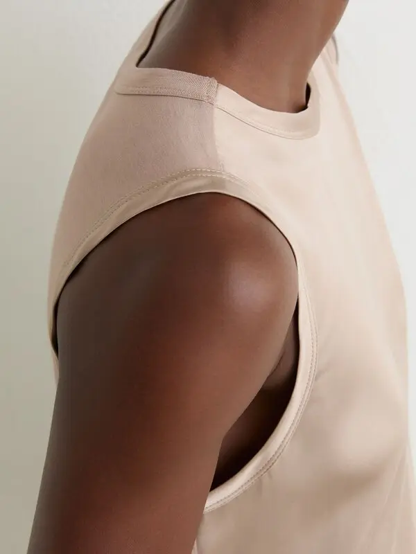 REISS Silk-front Jersey Vest