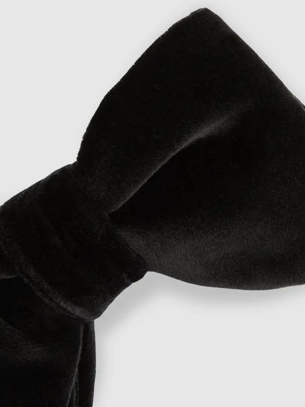 REISS Velvet Bow Tie - Black