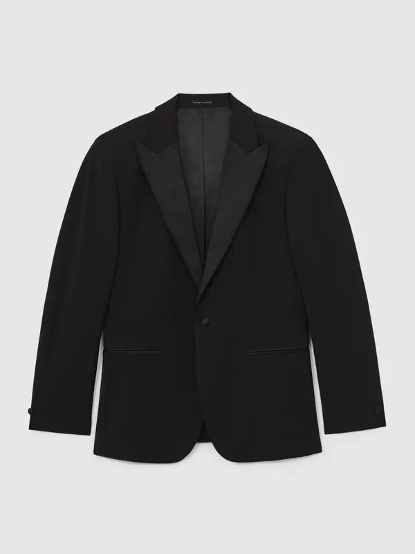 REISS Peak Lapel Tailored-fit Single-breasted Tuxedo Jacket