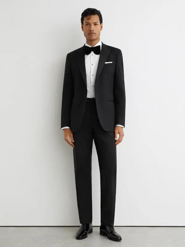 REISS Peak Lapel Tailored-fit Single-breasted Tuxedo Jacket