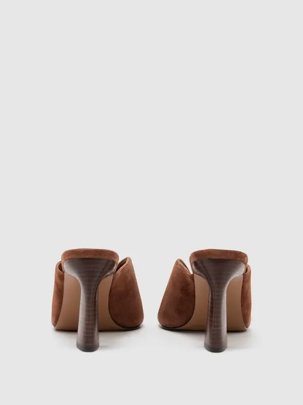 REISS Suede Block-heel Sandals