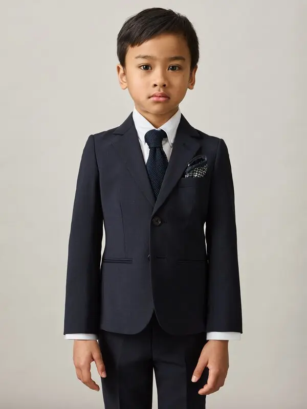 REISS 9-13 Yrs Wool-blend Single-breasted Suit Blazer
