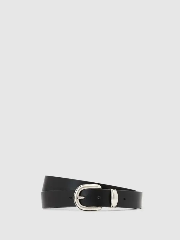 REISS Leather Western Belt