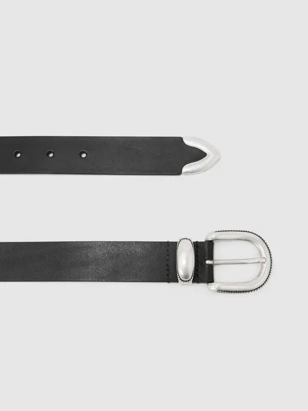 REISS Leather Western Belt