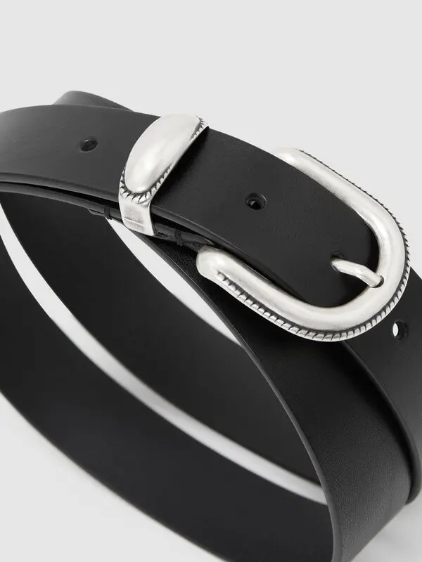 REISS Leather Western Belt