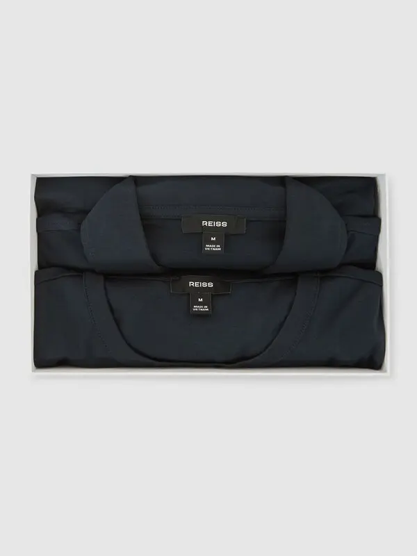 REISS Airwater-cotton T-shirt And Polo Shirt 2-pack