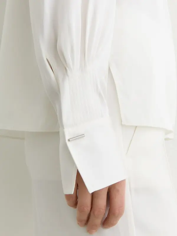 REISS Silk-blend Open-collar Shirt
