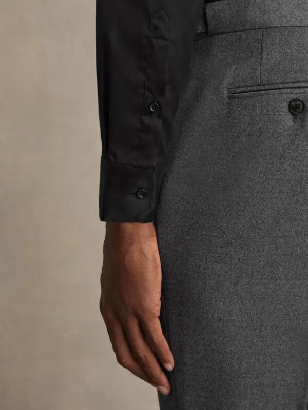 REISS Slim Fit Two-fold Cotton Shirt