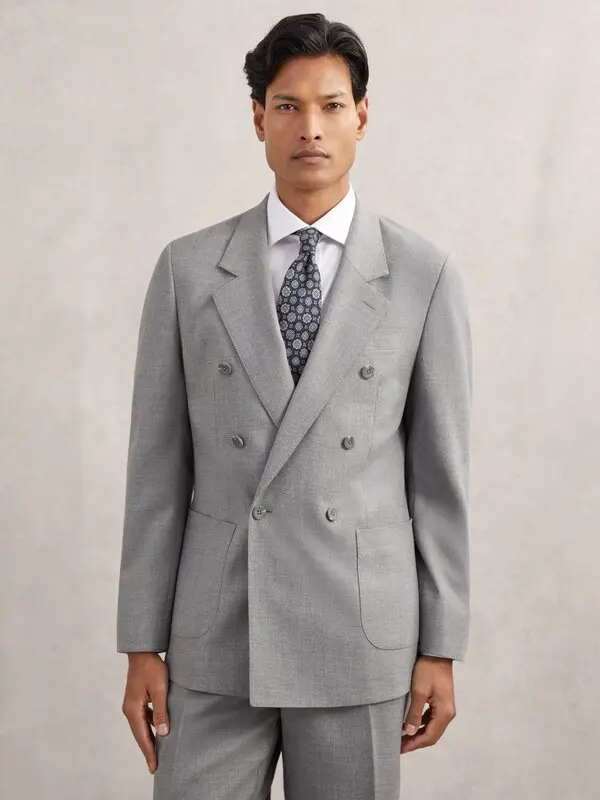 REISS Tailored-fit Double-breasted Blazer