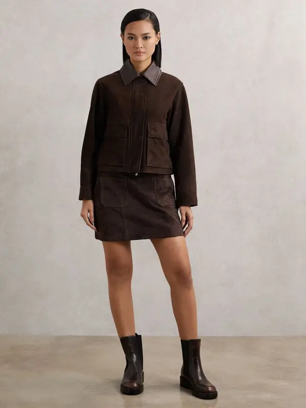 REISS Phoebe Leather Chelsea Boots - Brown