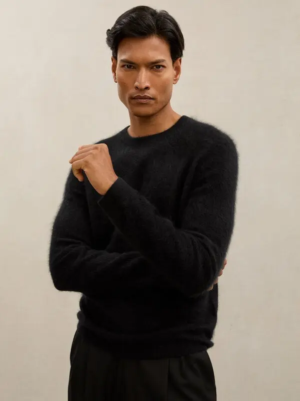 REISS Atelier Brushed-cashmere Crew Jumper