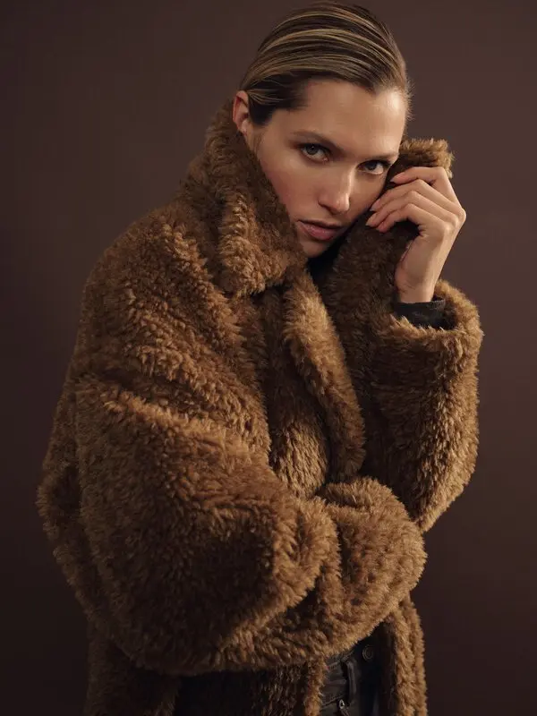 REISS Teddy Coat With Wool