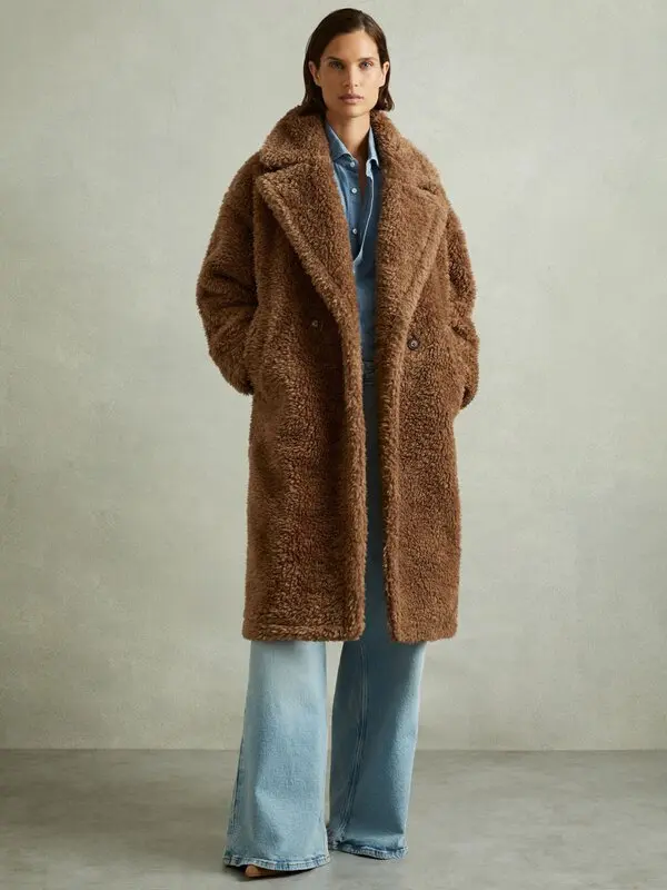 REISS Teddy Coat With Wool