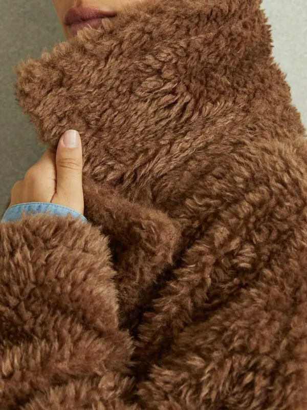 REISS Teddy Coat With Wool