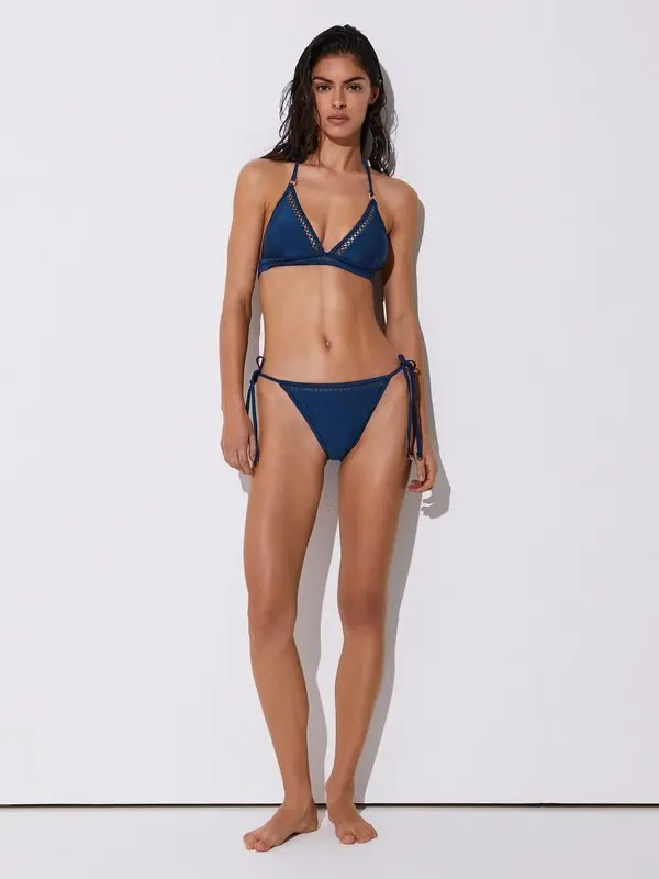 REISS Shimmer Side-tie Bikini Bottoms