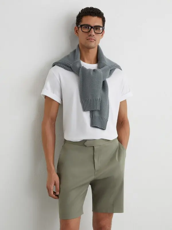 REISS Cantwell Cotton-blend Side-adjusters