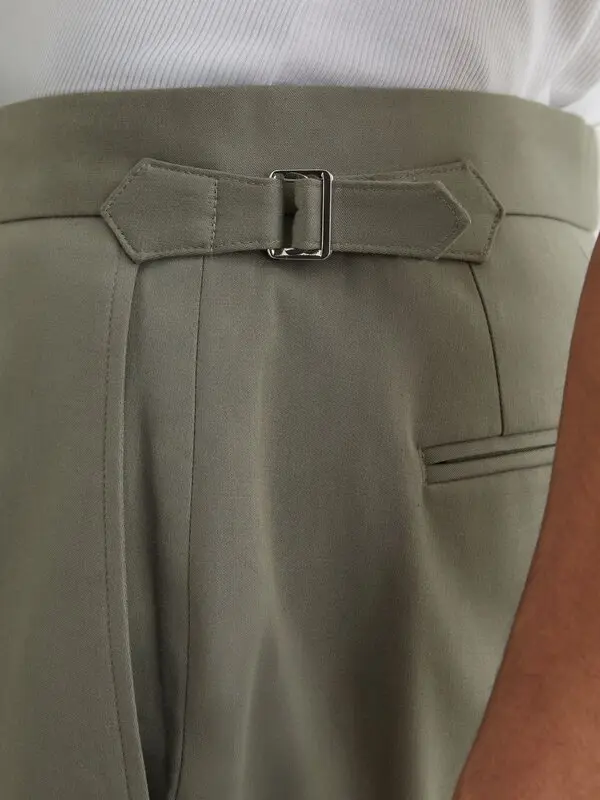 REISS Cantwell Cotton-blend Side-adjusters