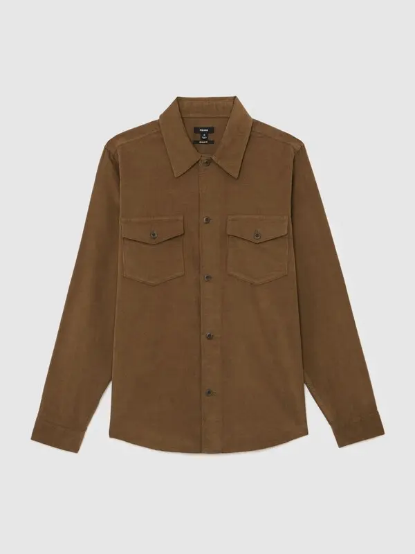 REISS Corduroy Twin-pocket Overshirt