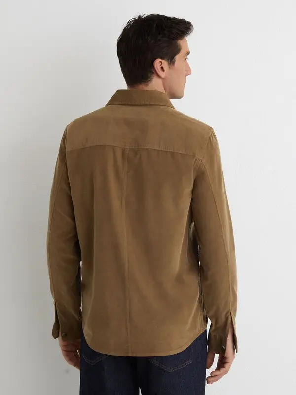 REISS Corduroy Twin-pocket Overshirt