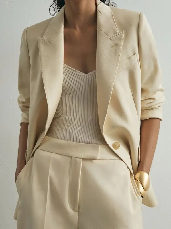 ATELIER Silk-wool Wide-leg Suit Trousers